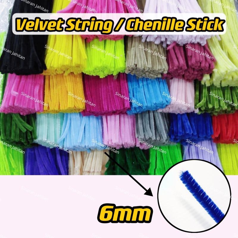 10pcs 6mm/8mm Chenille Stick / Straight String Velvet Colou - TikTok ...