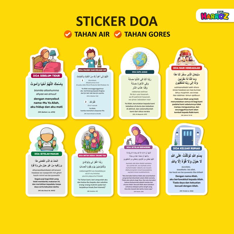Sticker Doa Harian Stiker Anti Air Vinyl Cut Anak Remaja Stiker - Shop ...