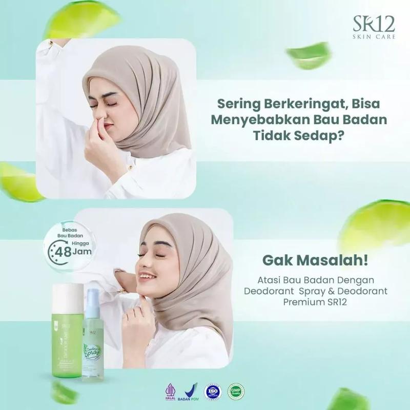 SR12 Deodorant Premium (60 ml) / Menghilangkan Bau Badan / Deodoran ...
