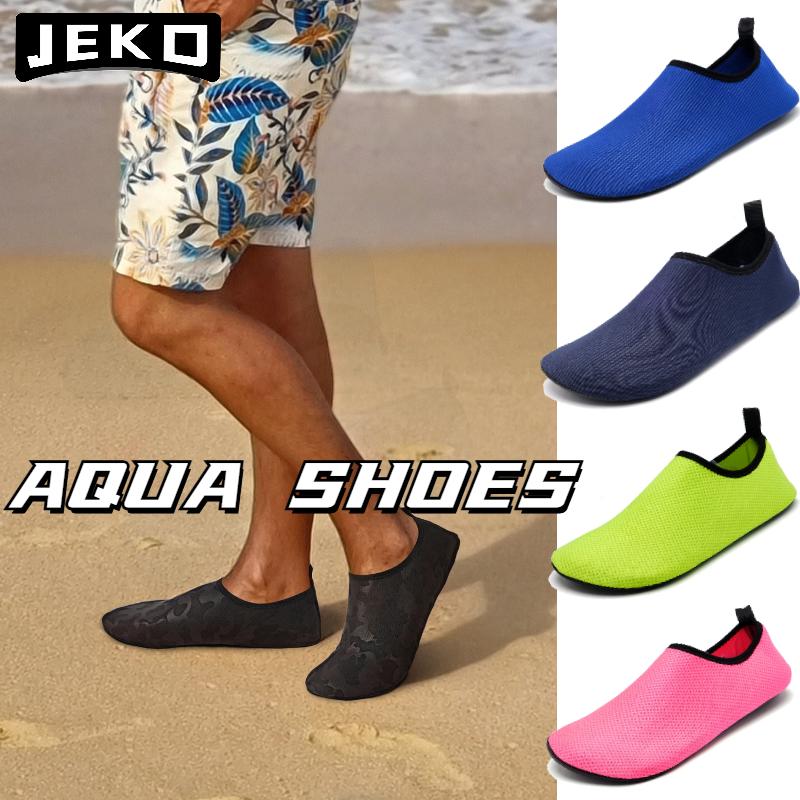 JEKO Couple Soft-Soled Water Shoes,Rubber Beach Shoes For Swimming ...