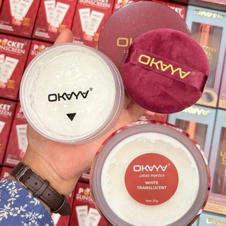 OKAYA LOOSE POWDER TRANSLUCENT POWDER NEW - TikTok Shop Malaysia