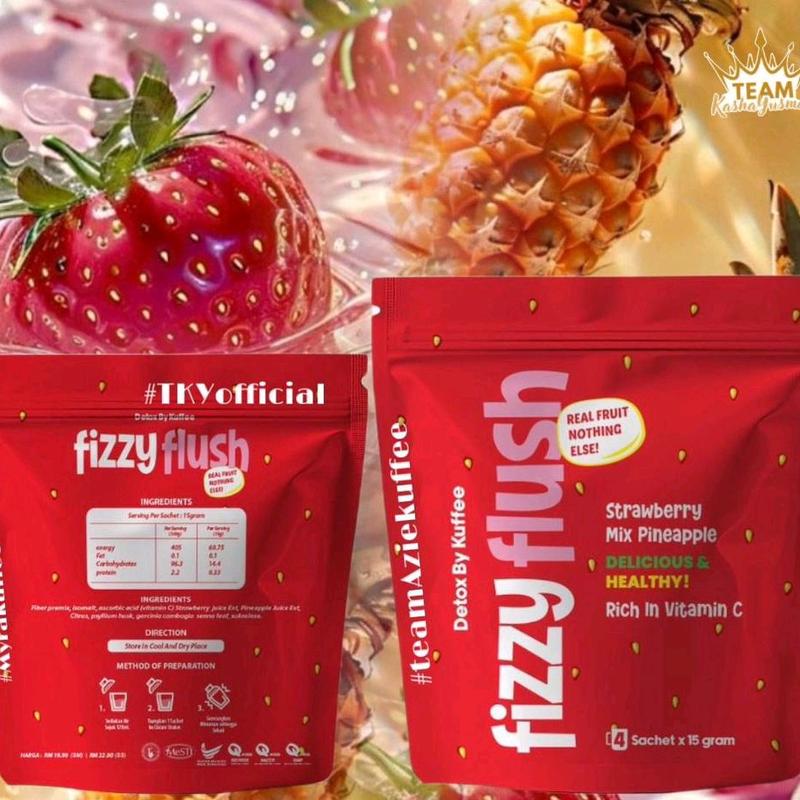 Detox by Kuffee FIZZY FLUSH flavour strawberry ORI hq - TikTok Shop ...