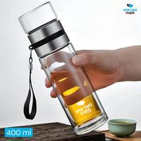 Promo One Two Cups Botol Minum Kaca Borosilikat dengan Saringan 400ml ...