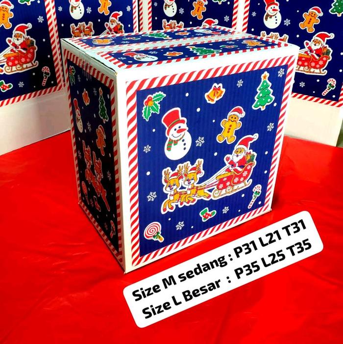 Jual Box ParceL NataL Besar Size L Kardus Karton Kotak Kado Bingkisan ...