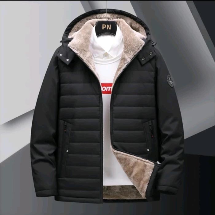 Jual JAKET FULL BULU WINTER HOODIE PRIA WANITA MUSIM DINGIN BIG SIZE S ...