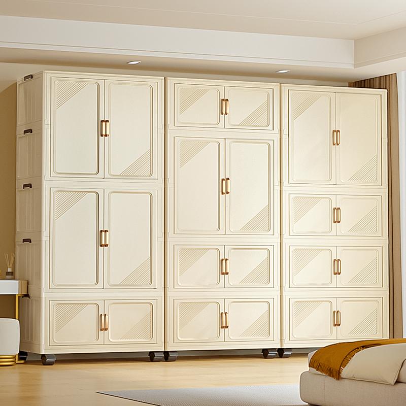 Installation-free folding wardrobe, household multi-layer clothing ...