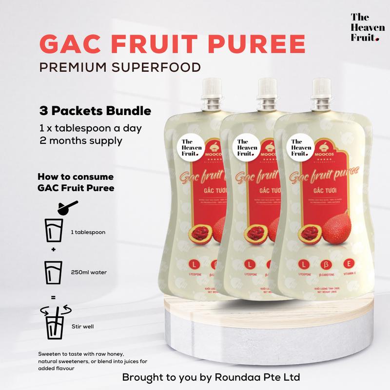The Heaven Fruit GAC Fruit Puree Natural 280g Pouch Bundle o - TikTok ...