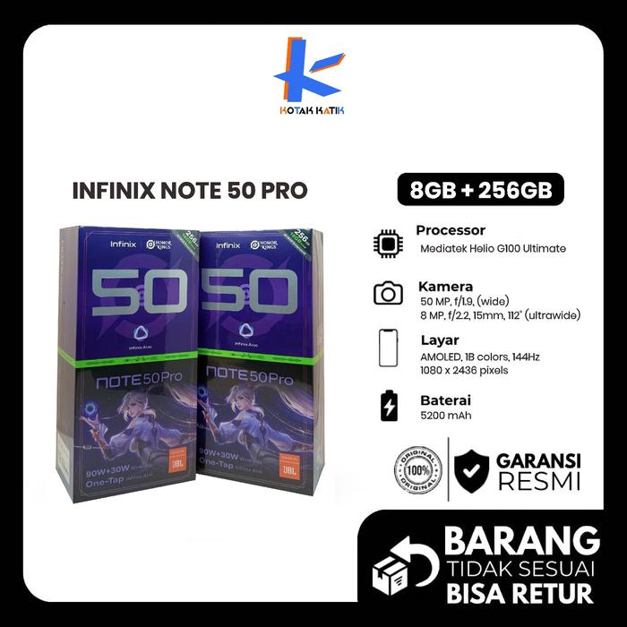Promo Infinix Note 50 Pro 8/256 Gb Garansi Resmi - Titanium Gray Cicil ...