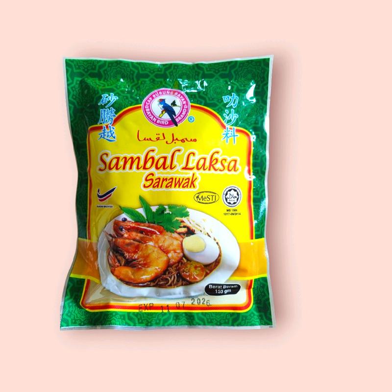 Sambal Laksa Sarawak Cap Burung Bayan 150gm, 300gm, 600gm - TikTok Shop ...