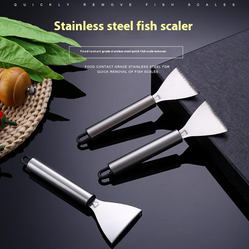 Stainless Steel Fish Scale Planer Scraper with Hook Househol - TikTok ...