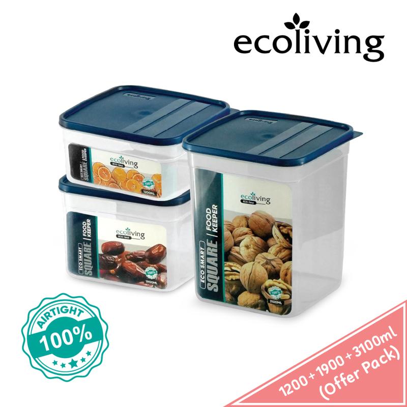 [SG LOCAL STOCK] ECOLIVING Smart Container 1.9/3.1L BPA Free - TikTok ...