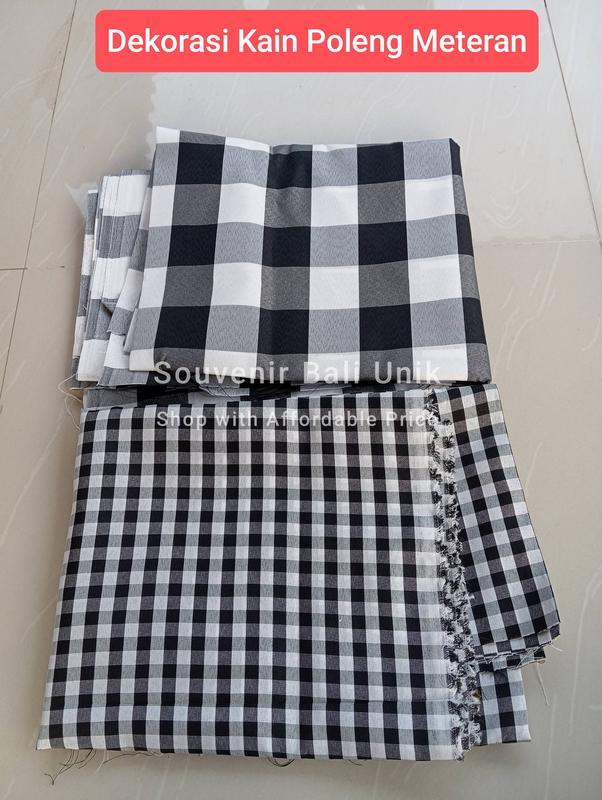 Dekorasi Kain Meteran Poleng Hitam Putih Kotak Catur Hiasan Khas - Shop | Tokopedia