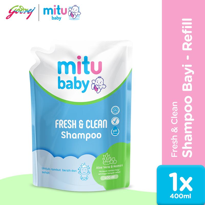 Mitu Baby Shampoo Fresh & Clean Refill 400 ml - Sampo Bayi Baru - Shop ...