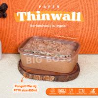 Promo [ISI 25PCS] Paper Thinwall Rectangle Container Kraft Laminasi ...