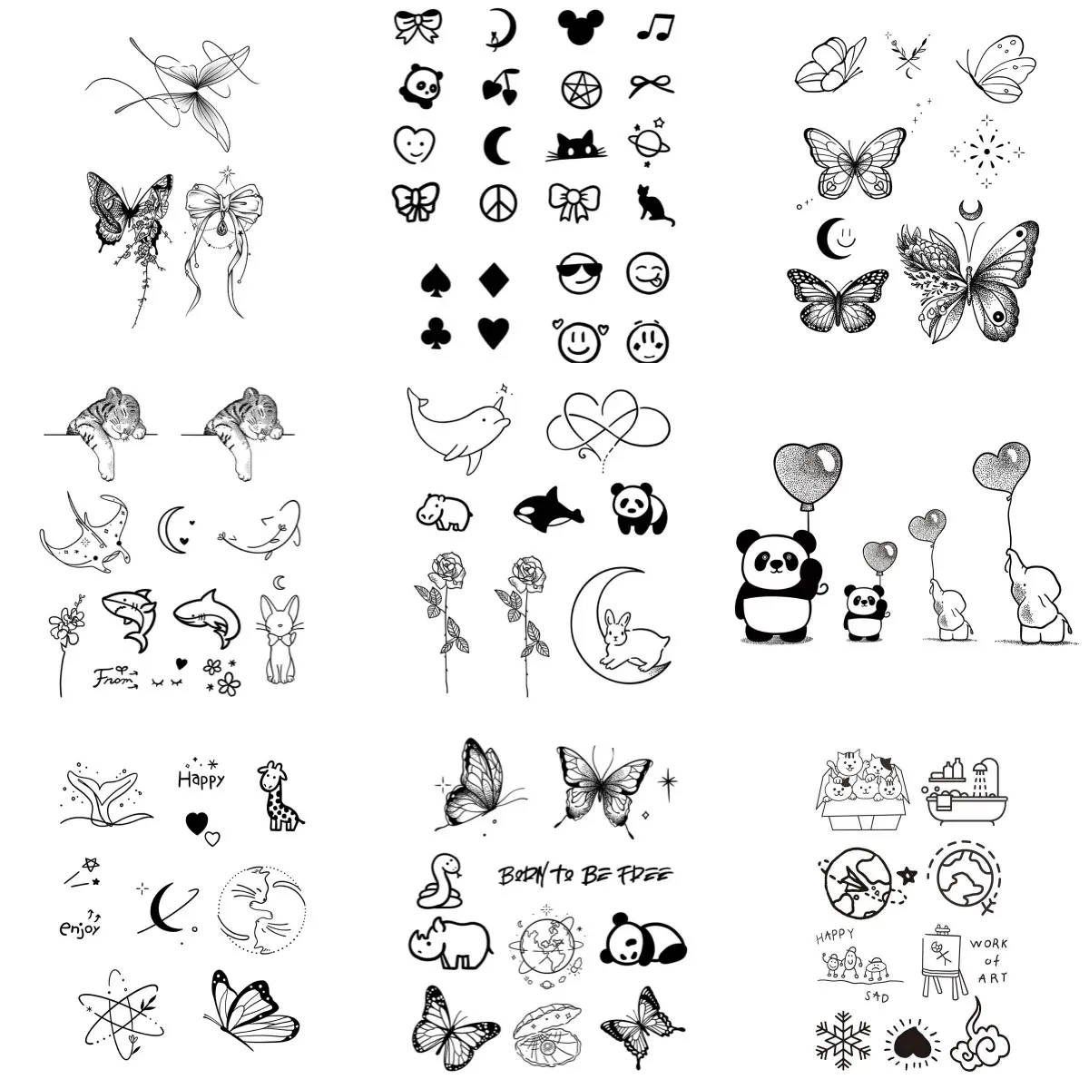 The dark tattoo sticks to the super cool personality fake tattoo ...