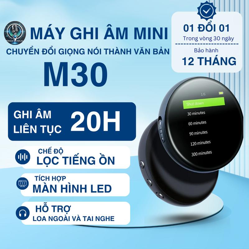 Máy ghi âm siêu nhỏ M30, dung lượng lên đến 32GB,máy thu âm mini ...