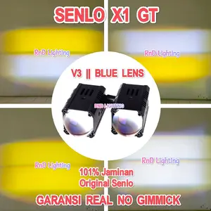 Senlo T1 Plus V3 BLUE LENS 50W Premium Lampu Tembak Mini Projie Slim ...