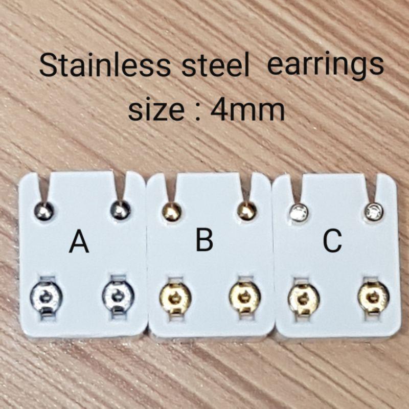 (Big) Piercing Earrings (subang tindik telinga) (stainless steel ...