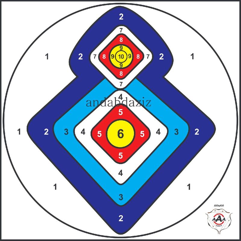 Print Target - Face Target Mega Mendung 50x50 || Panahan - Archery ...