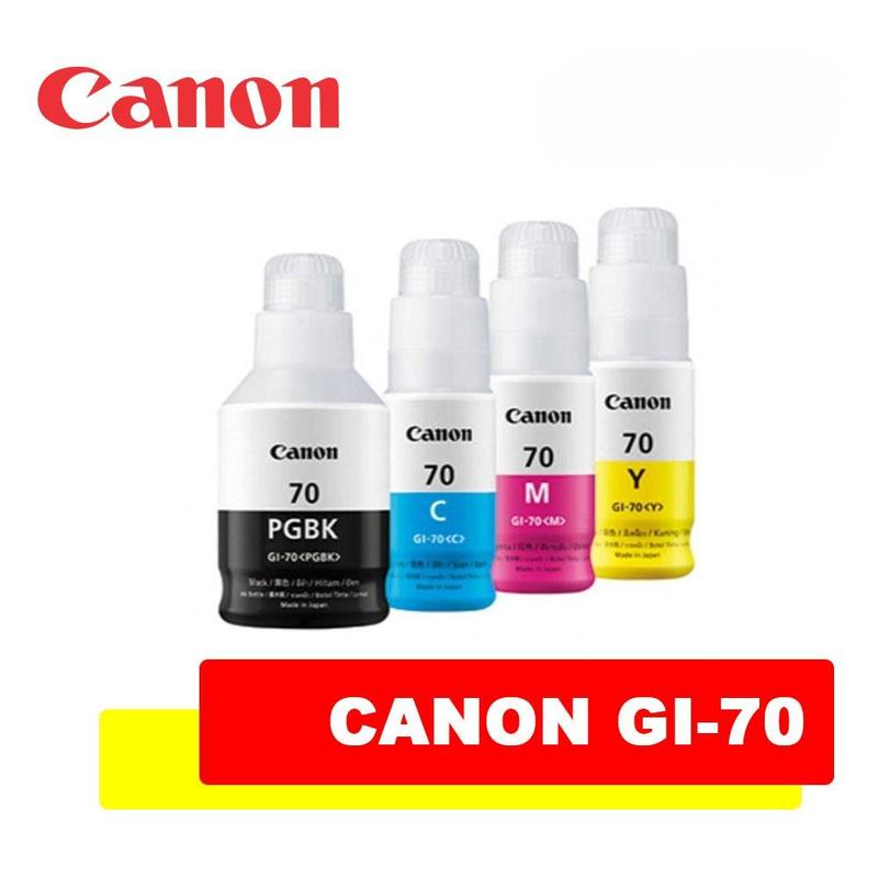 CANON GI-70 INK BOTTLE BLACK/CYAN/MAGENTA/YELLOW G4070/G7070/G6070 ...