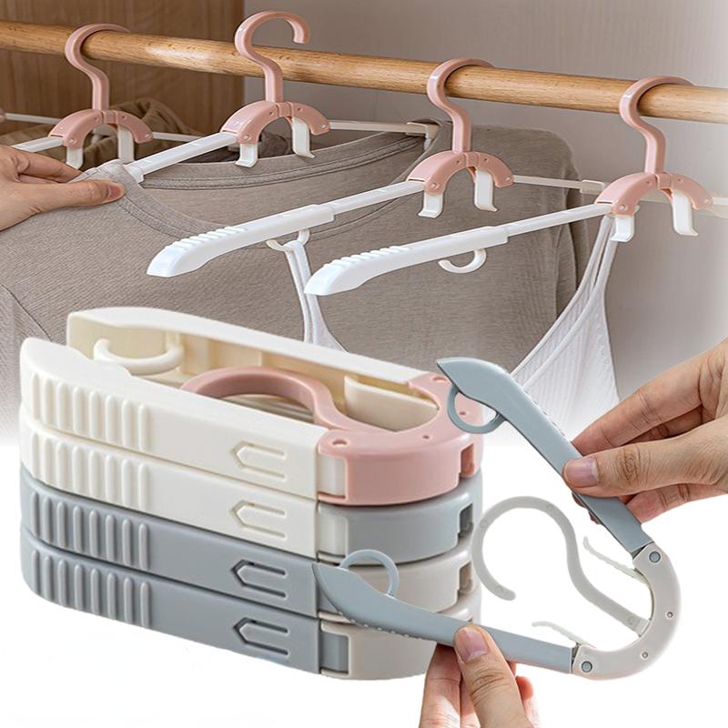 20PCS Mini Hangers for Clothes Travel Folding Telescopic Portable ...