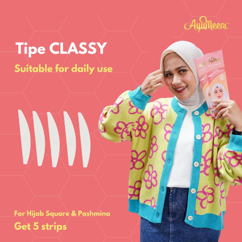 CLASSY (BERISI 5 STRIP) - Tape Hijab AyuMeera Membuat Hijab Melengkung ...