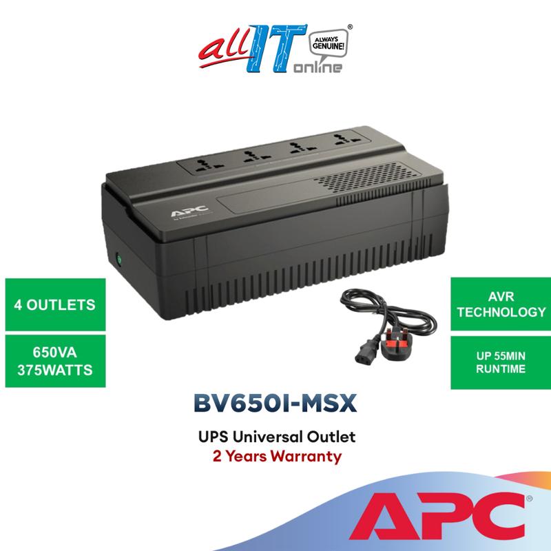 APC BV650I-MSX Easy UPS Backup Battery BV 650VA, Universal Outlet ...