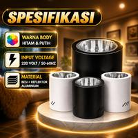 Promo SIVITECH Kap Lampu Downlight Outbow 3.5 4 5 Inch E27 Bulat Hitam ...