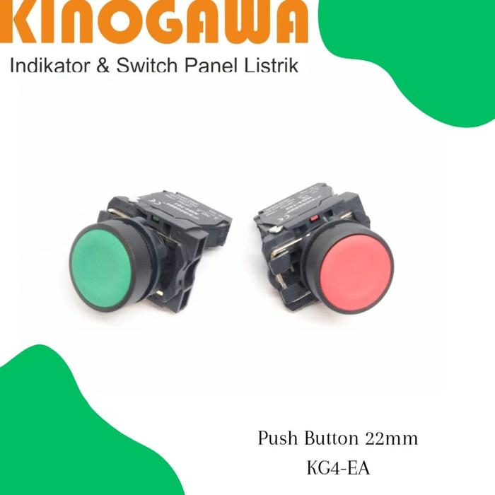 Jual KINOGAWA XB5 KG4 Push Button 22mm Membal Spring dipencet balik ...