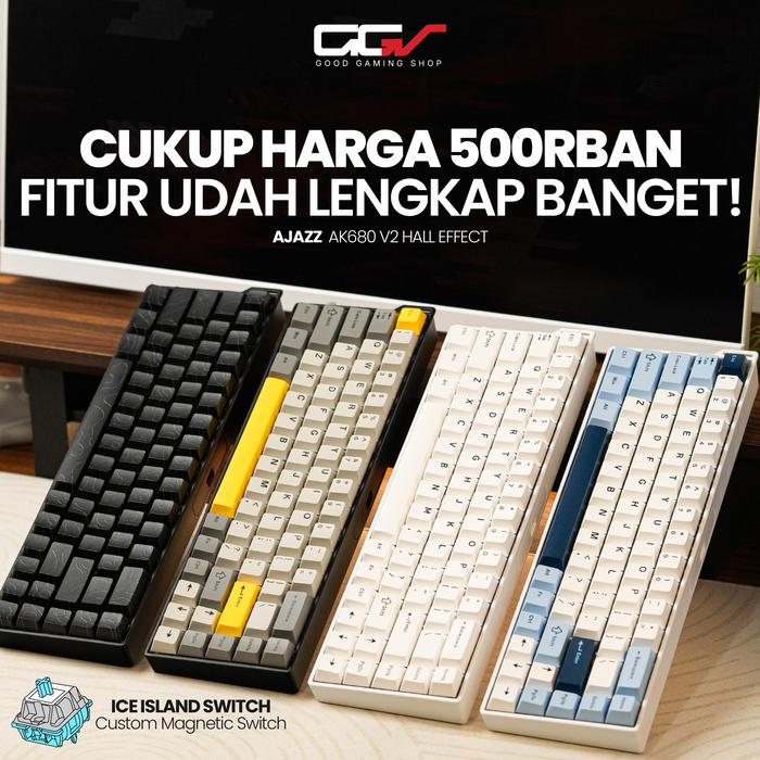 Promo AJAZZ AK680 V2 HE / AK-680 V2 HE Gaming mechanical keyboard E ...