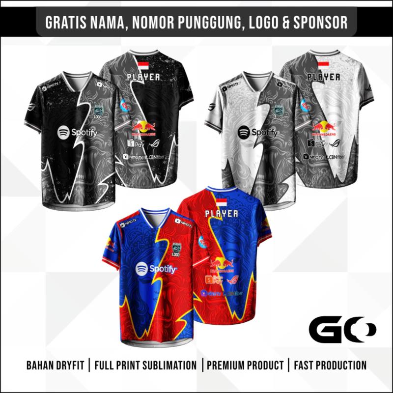 Jersey Kaos Baju Gaming Angel & Demon Custom Esport Gratis Nama - Shop ...
