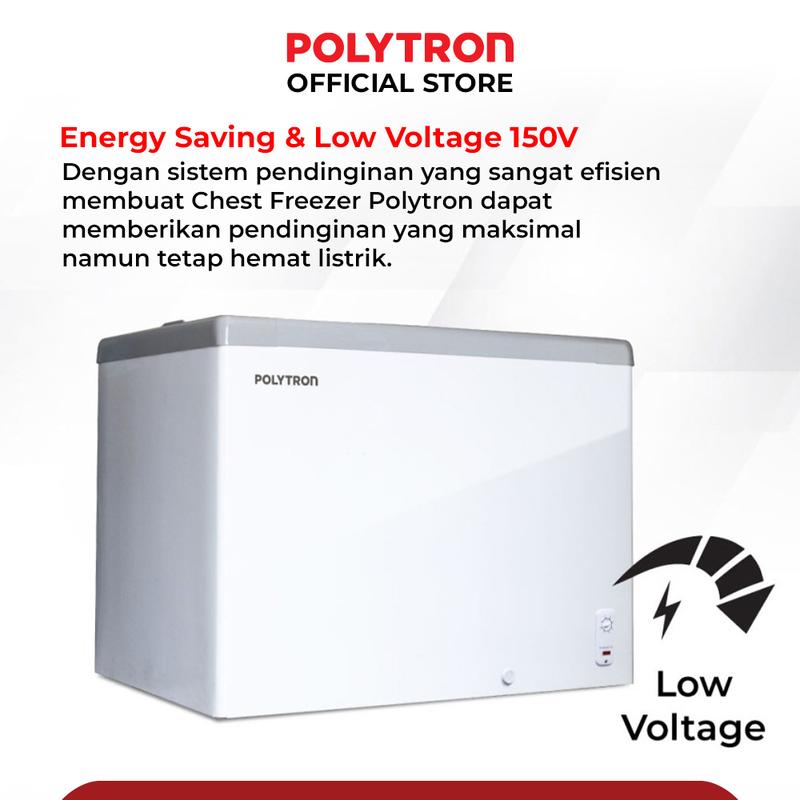 POLYTRON Chest Freezer Sliding Glass 300 liter PCF 329 - Shop | Tokopedia