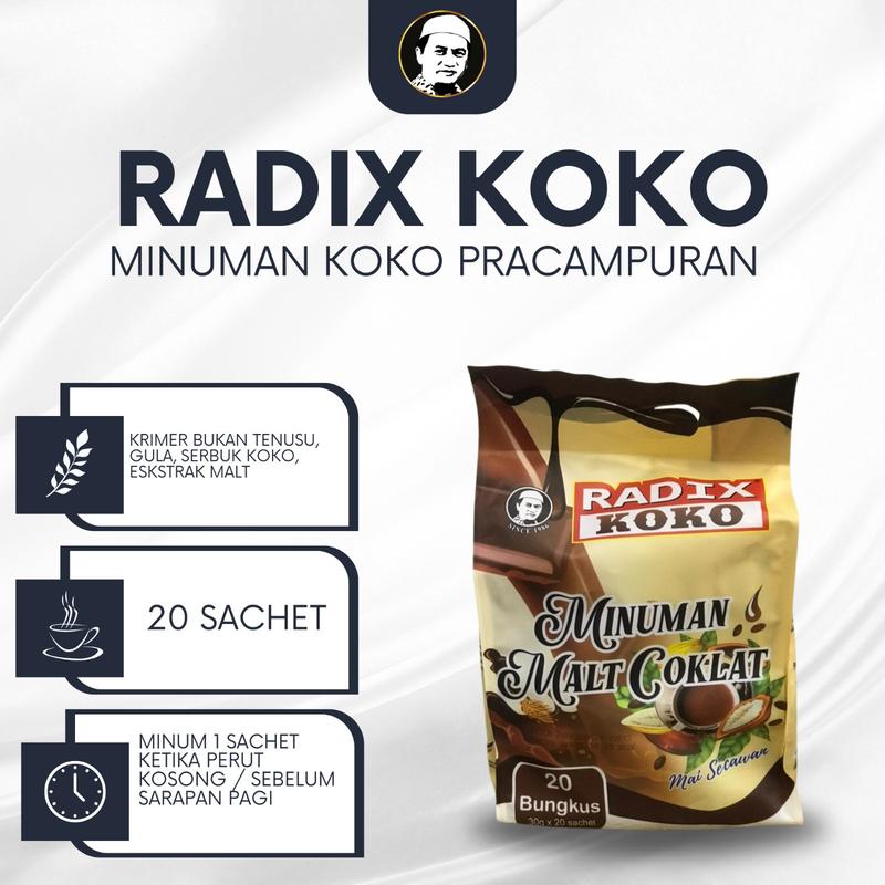 RADIX KOKO MALT COKLAT - 20 SACHET - TikTok Shop Malaysia