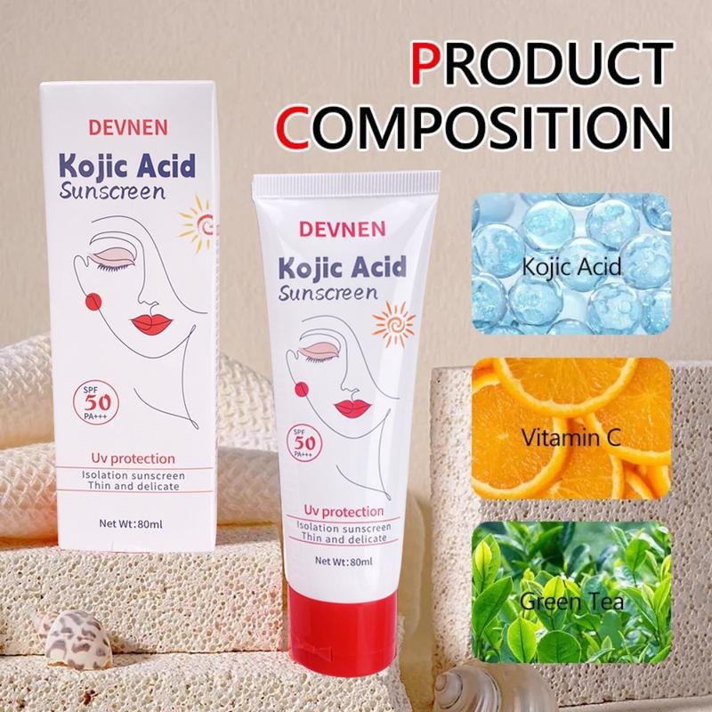 Kojic Acid Sunscreen Lotion SPF 50 PA+++Wajah Dan Badan Sunscreen Sun ...