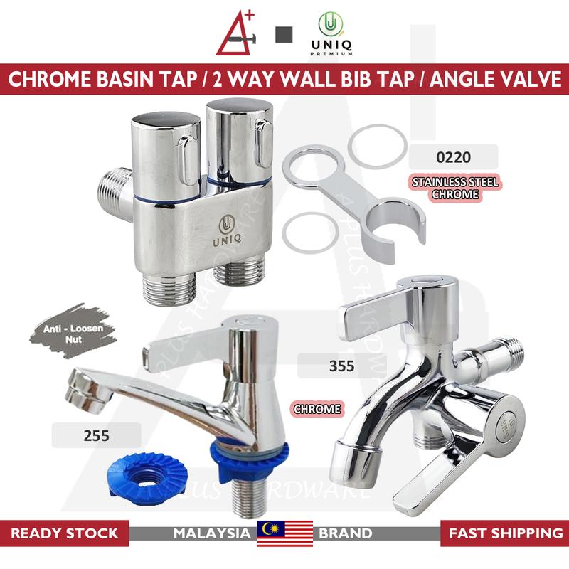 UNIQ PREMIUM Chrome Basin Tap / 2-Way Wall Bib Tap Stainless - TikTok ...