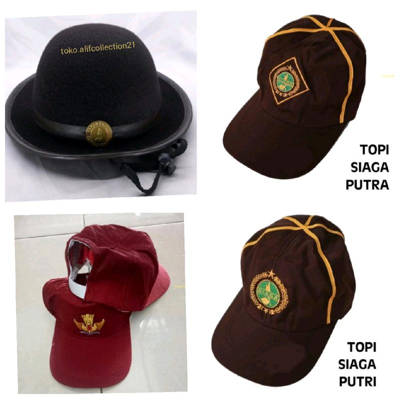 Topi sekolah anak sd bordir osis dan pramuka siaga - Shop | Tokopedia