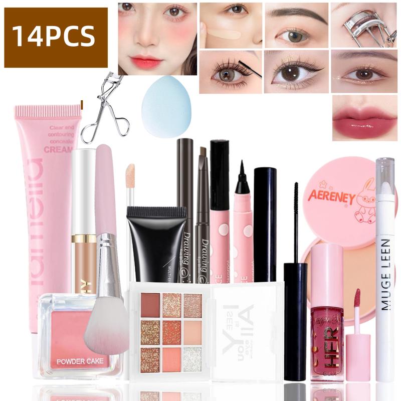 【COD】14pcs All-in-one Set Face Makeup Sets Matte Lip Gloss & - TikTok ...