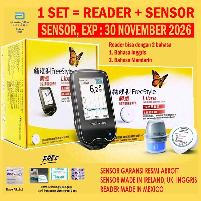 Jual Sensor + Reader FreeStyle Libre Sensor Jaminan 1000% Original dari ...