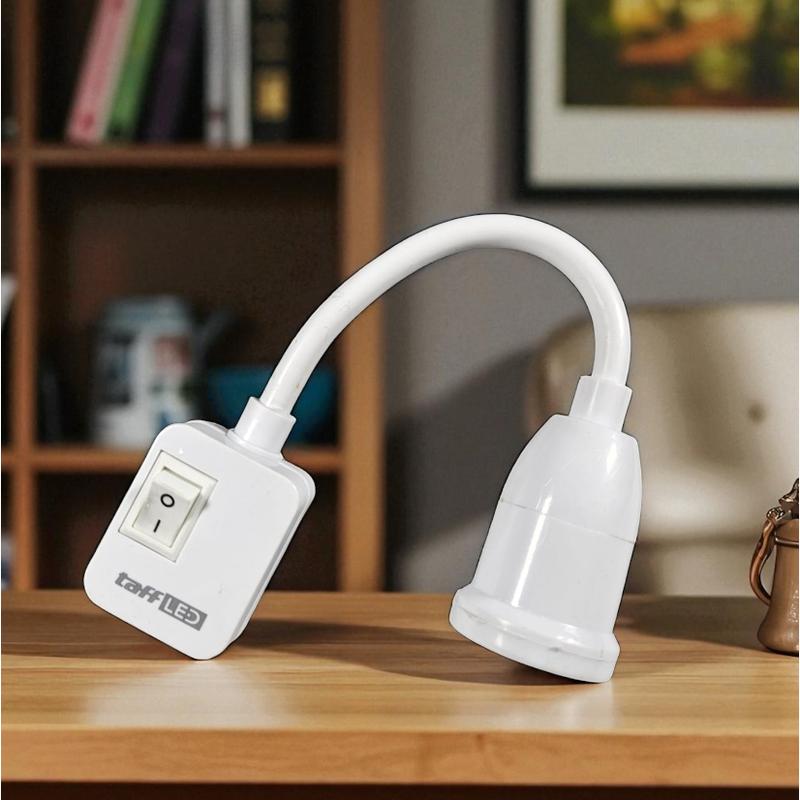 TaffLED Fitting Lampu Bohlam LED EU Plug 220V 25A E27 with Switch ...
