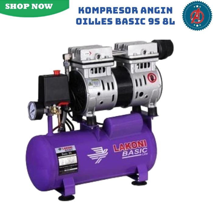 Jual Kompresor Angin Oilless Basic 9S 8L / Kompresor Silent Oilless 0 ...