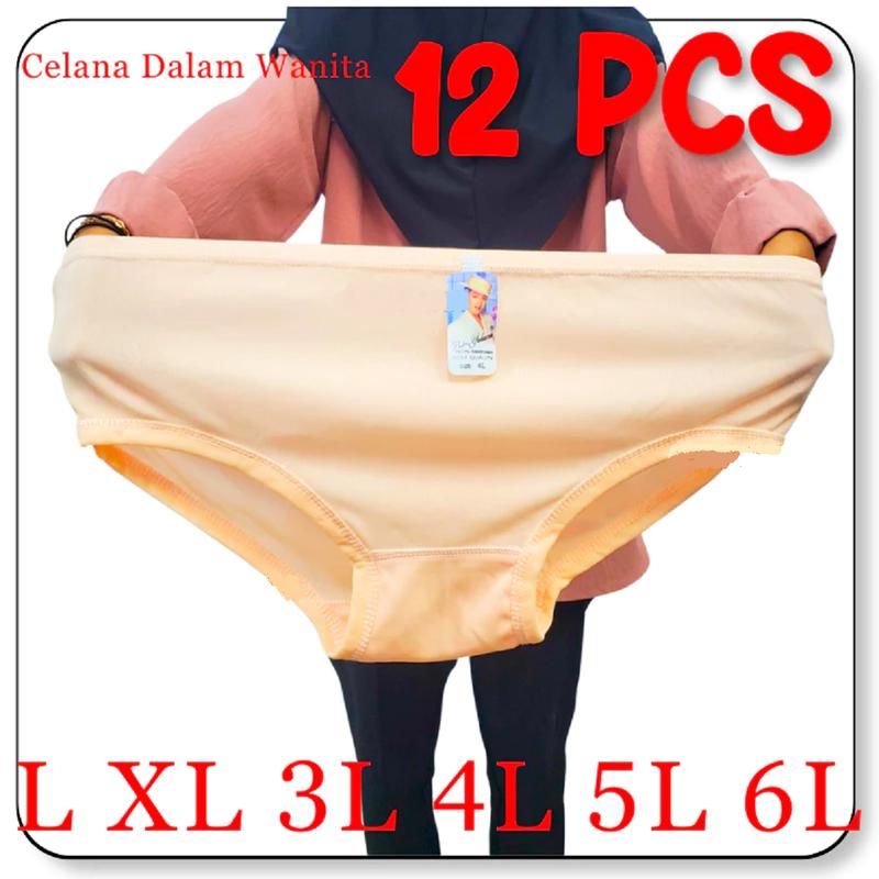 (L XL 3L 4L 5L 6L 7L)(12 pcs & 6 pcs) Lusinan Celana dalam wanita ...