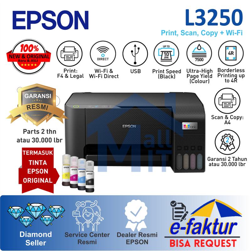 Printer EPSON L3250 L-3250 L 3250 Pengganti L3150 L-3150 Wif - Shop ...