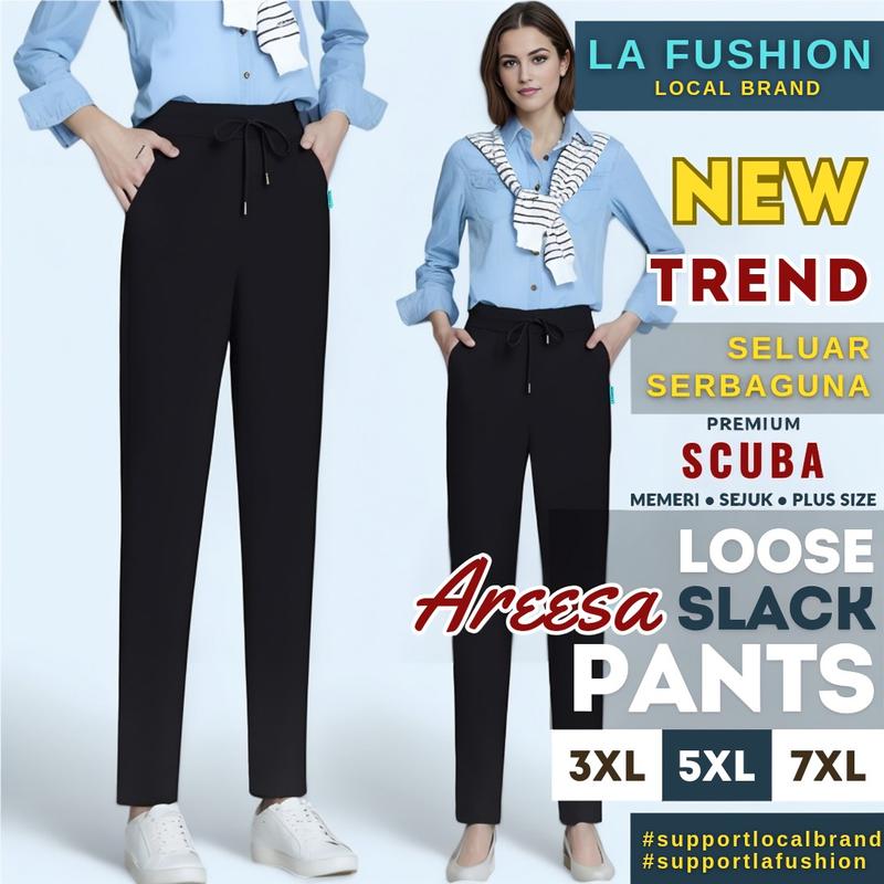 LA FUSHION Seluar Serbaguna SUTERA BAMBOO LOOSE SLACK PANTS AREESA ...