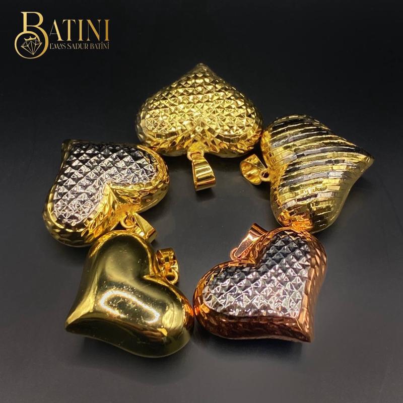 Loket Love | Lebar 3cm | Emas Sadur Batini Gold Plated 24k Raya ...