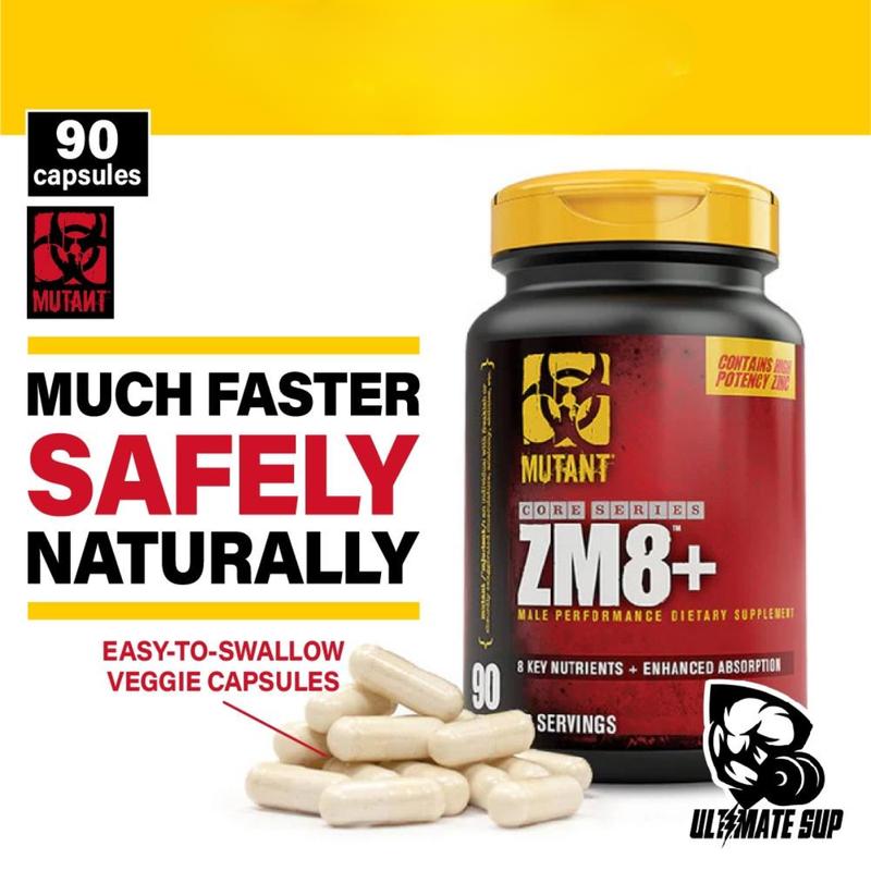 Mutant ZM8+, Support Health, 90 Capsules Healthcare Fitness Supplement ...