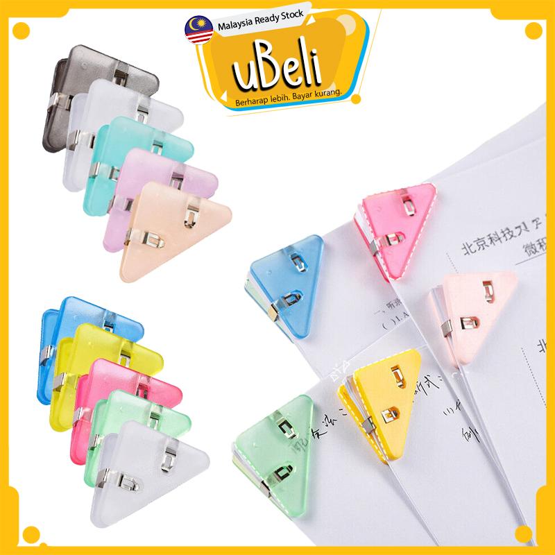 [uBeli] Klip Kertas Paper Edge Clip Triangle Paper Clips Binder ...