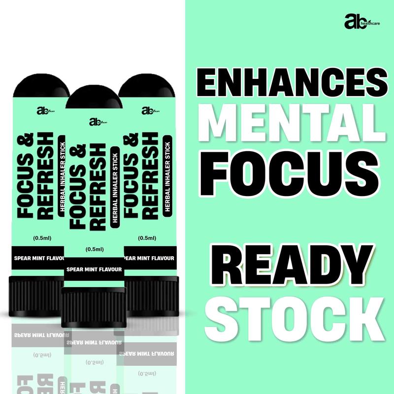 FOCUS AND REFRESH Inhaler Aromatheraphy Original HQ AB HEALTHCARE ...