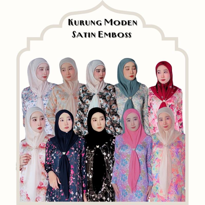 Baju Kurung Satin Emboss by Dressora RTW - TikTok Shop Malaysia