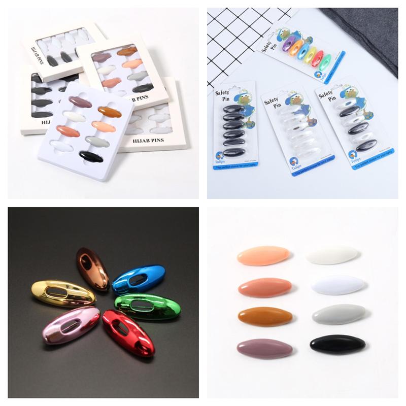 Hot sale Solid Color Safety Pins Plastic pin Bandana Brooch - TikTok ...