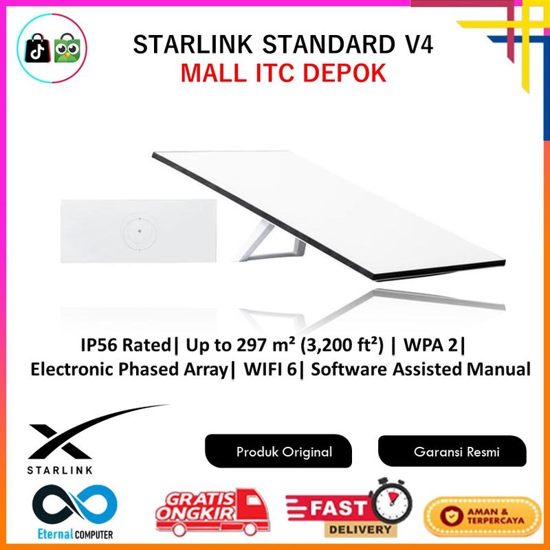 STARLINK STANDARD V4 DUAL WIFI SYSTEM W/ 2 LAN PORT RJ45 | Garansi ...